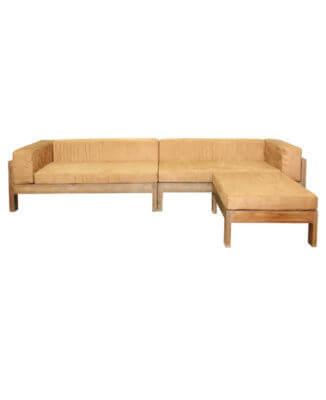 Isaiah Teak L-Shaped Modular Sofa | Wihardja Teak Furniture Singapore