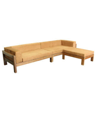 Isaiah Teak L-Shaped Modular Sofa | Wihardja Teak Furniture Singapore