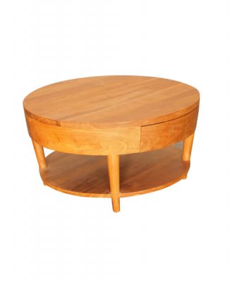 Alicia Teak Round Coffee Table | Wihardja Teak Furniture Singapore