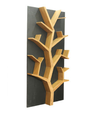 Dexter Wood Wall Tree Shelf With Black Backing | Wihardja Teak ...