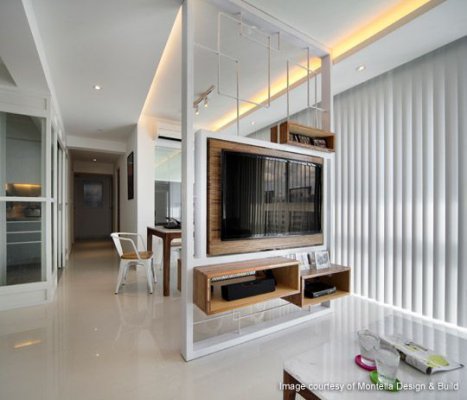 TV Console Wall Partition for HDB and BTO in Singapore | Wihardja ...