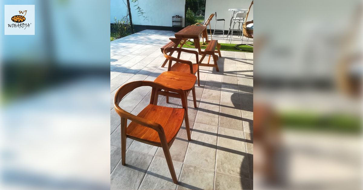 balcony teak set with transformer bench for garden_02 | Wihardja Teak ...