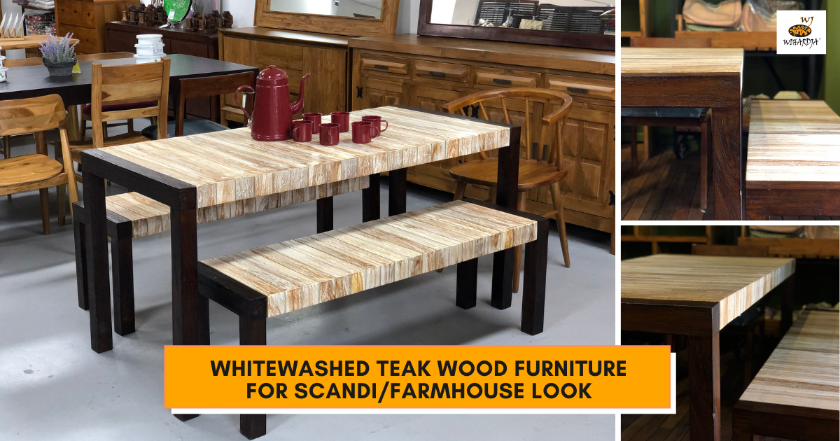 First Look at Whitewashed Technique for Rustic Furniture
