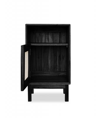 Gabbie Teak Side Table Rattan | Wihardja Teak Furniture Singapore