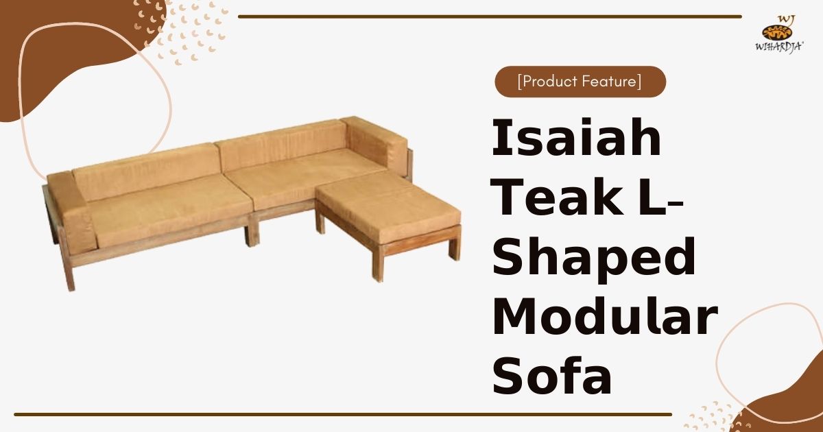 Isaiah Teak L-Shaped Modular Sofa | Wihardja Teak Furniture Singapore