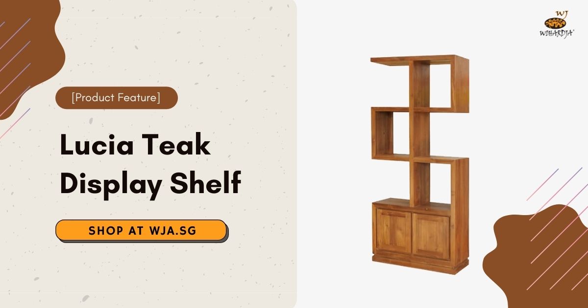 Lucia Teak Display Shelf | Shop Furniture Online in Singapore