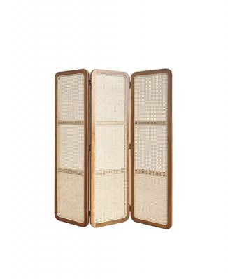 Jerrold Teak Partition Rattan | Wihardja Teak Furniture Singapore