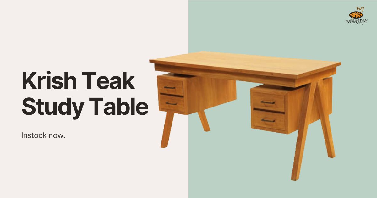 Krish Teak Study Table | Shop Furniture Online in Singapore
