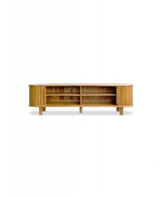 Aerianna Teak Fluted TV Console | Wihardja Teak Furniture Singapore
