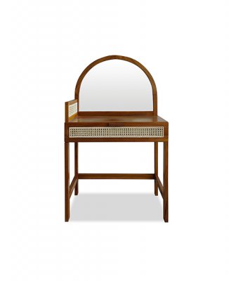 Elka Teak Arched Dressing Table Rattan | Shop Furniture Online in Singapore
