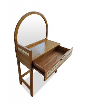 Elka Teak Arched Dressing Table Rattan | Shop Furniture Online in Singapore