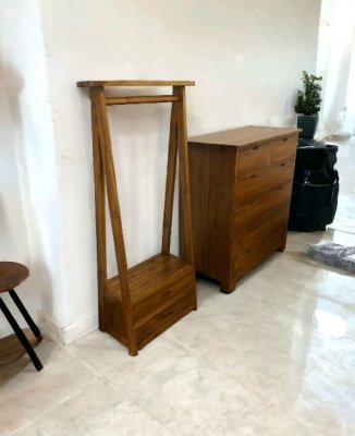 Galena Teak Clothing Rack | Wihardja Teak Furniture Singapore