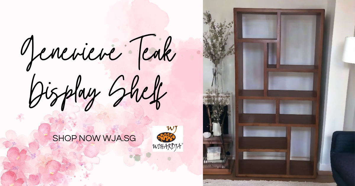 Genevieve Teak Display Shelf | Wihardja Teak Furniture Singapore