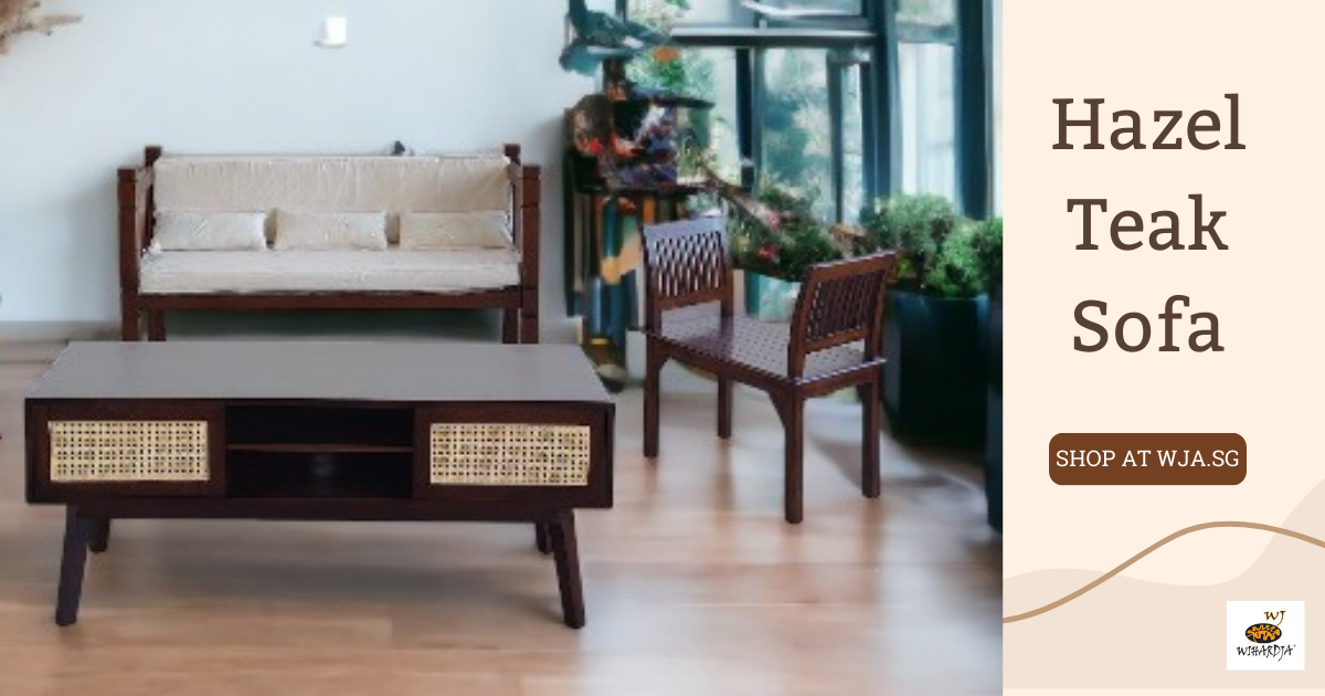Hazel Teak 1.5m Sofa | Wihardja Teak Furniture Singapore