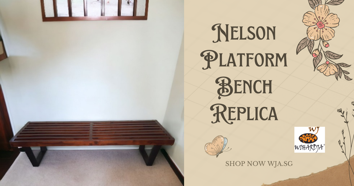 Nelson Platform Bench Replica | Wihardja Teak Furniture Singapore