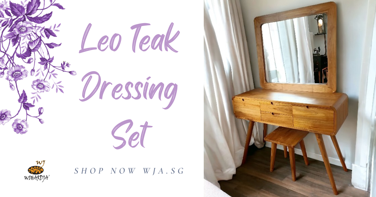 Leo Teak Dressing Set | Shop Furniture Online in Singapore