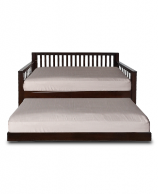 Shaniah Teak Knockdown Daybed Frame With Pull Out Bed Frame Single ...