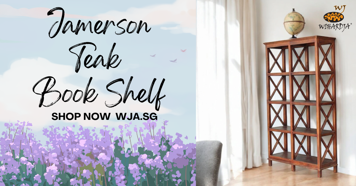 Jamerson Teak Book Shelf | Wihardja Teak Furniture Singapore