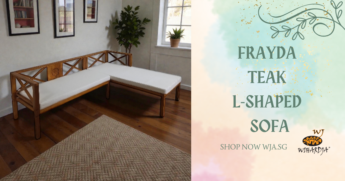 Frayda Teak L-Shaped Sofa | Wihardja Furniture Singapore